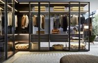China 18mm Mirrored Walk In Closet With Vanity Space Saving Wardrobes For Small Rooms for sale