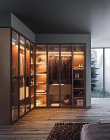 China 18mm Mirrored Walk In Closet With Vanity Space Saving Wardrobes For Small Rooms for sale
