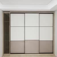 China DTC Hardware 2500mm Bedroom Wardrobe Closets Sliding Mirror Wardrobe With Drawers for sale