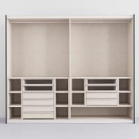 China DTC Hardware 2500mm Bedroom Wardrobe Closets Sliding Mirror Wardrobe With Drawers for sale