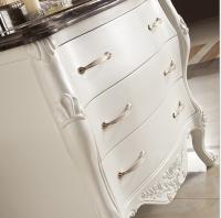 China 600mm 850mm Solid Wood Vanity For Bathroom Floating Bathroom Vanity With Drawers for sale