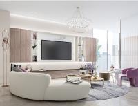 China 1800 X 400 X 450mm Living Room TV Shelves Solid Wood Tv Cabinet For Villa for sale