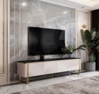 China 1800 X 400 X 450mm Living Room TV Shelves Solid Wood Tv Cabinet For Villa for sale