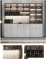 China 2.5M Living Room Display Cabinet Glass Corner Display Units For Living Room for sale