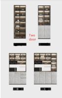 China 2.5M Living Room Display Cabinet Glass Corner Display Units For Living Room for sale