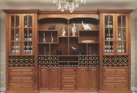 China 2M Solid Wood Storage Cabinet Wall Mounted Display Units For Living Room for sale