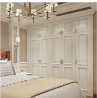 China 1800mm Solid Wood Wardrobe Closet Luxury Bedroom Wall Cabinets With Doors for sale