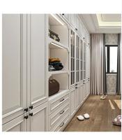 China 1800mm Solid Wood Wardrobe Closet Luxury Bedroom Wall Cabinets With Doors for sale