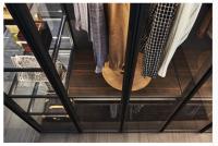 China 250cm Walk In Closet Wardrobe Drawer System With Aluminum Glass Door ODM for sale