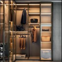 China 20mm Walnut Wood Walk In Closet Wardrobe for sale