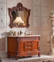 China 1800mm 33in Luxury Solid Wood White Bathroom Vanity Cabinets With Grain Top for sale