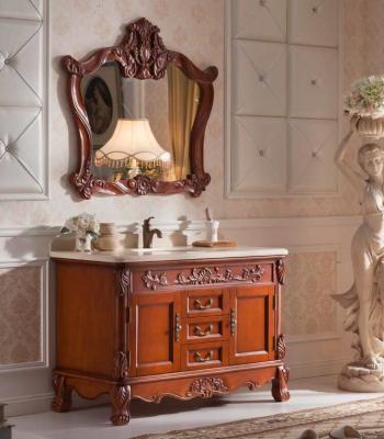 China 1800mm 33in Luxury Solid Wood White Bathroom Vanity Cabinets With Grain Top for sale