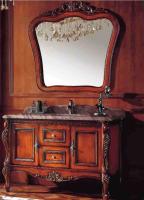 China 55in Contemporary Solid Wood Bathroom Vanity Sink Cabinets  Lacquer Painting for sale