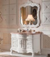 China 1000mm Contemporary Solid Wood Bathroom Vanity With Sink Classical Style for sale