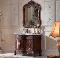 China 1000mm Contemporary Solid Wood Bathroom Vanity With Sink Classical Style for sale