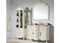 China 51in Washroom Solid Wood Bathroom Vanity With Sink And Mirror for sale