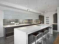 China 79in Dark Grey Modern Kitchen Cabinets Island With Cabinets And Seating Tall Cabinet for sale