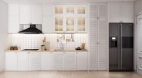 China 2022 White Modern Modular Kitchen Cabinets With Functional Accessories And Corner Basket for sale