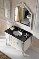 China 600mm 48in Solid Wood Bathroom Vanity Contemporary Bathroom Sink Vanity for sale