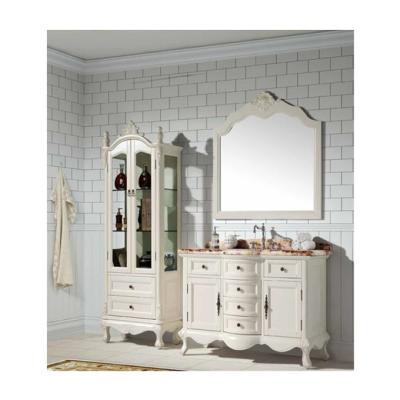 China 600mm 48 Inch Contemporary Corner Solid Wood Bathroom Vanity  Cabinet for sale
