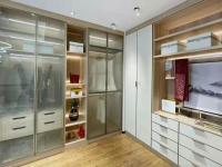 China 4M Walk In Closet Wardrobe Full Height Steel Swing Door Cabinet With Shoes Rack Function for sale