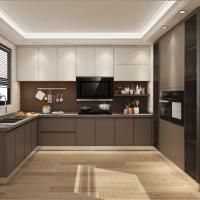China 80CM Microwave Inside Island Modern European Style Kitchen Cabinets for sale
