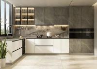China 18mm  Kitchen Cabinets white Modern Farmhouse  Island With Cupboards for sale