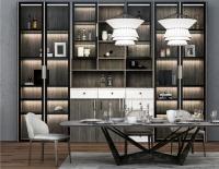 China Full Glass Door 4M Aluminum Wardrobe Closet 4 Drawers Built In Bulb for sale