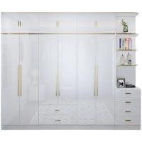 China 4 White Doors High Glossy Door Wardrobe Closet In Bedroom Storage Cabinets for sale