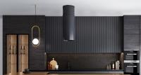 China 18mm Modern Matt Black Finish Kitchen Cabinets Black Finish Melamine Board for sale