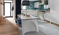 China 3m Long Small Plywood Kitchen Cabinets Modern With Breakfast Counter for sale