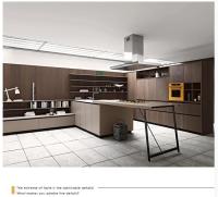 China Simple Island Kitchen Furniture Plywood Carcass 20mm Top Thickness for sale