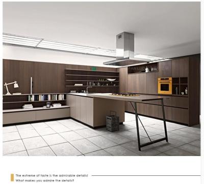 China Simple Island Kitchen Furniture Plywood Carcass 20mm Top Thickness for sale