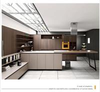 China Simple Island Kitchen Furniture Plywood Carcass 20mm Top Thickness for sale