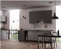 China 16 / 18mm Italian Faction Modern Plywood Kitchen Cabinets Grey And White for sale