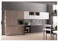 China 16 / 18mm Italian Faction Modern Plywood Kitchen Cabinets Grey And White for sale