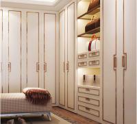 China White Glass Door Combine Bedroom Wardrobe Closet With Soft Closing Sliding for sale