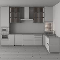 China Wooden Unassembled Kitchen Cabinets Semi Custom with MDF Carved door for sale