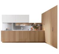 China Simple Modular plywood kitchen cabinets Melamine Finishing For Home Improvement for sale