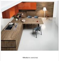 China Plywood Walnut Veneer MDF Kitchen Cabinet For house Furniture for sale