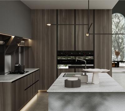 China Plywood Kitchen Cabinet With Kitchen Island Table For Home Improvement for sale