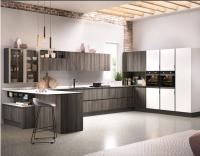 China 18mm Walnut Wood Membrane MDF Kitchen Cabinets For Kitchen Furniture for sale