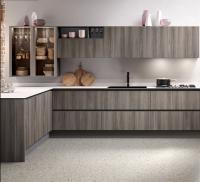 China 18mm Walnut Wood Membrane MDF Kitchen Cabinets For Kitchen Furniture for sale