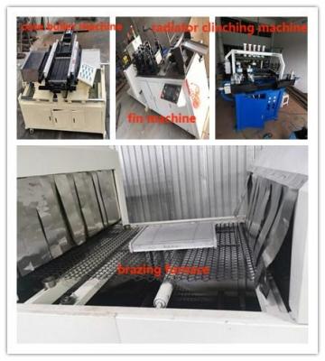 China Fin 8+Tube 2mm Radiator Core Builder Machine Fin Brazing Furnace PLC Control for sale