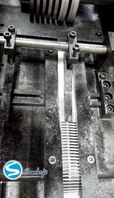 China Serrated 1.5mm-2mm Tube Thickness Aluminum Fin Forming Machine Fin Height 5-8mm for sale