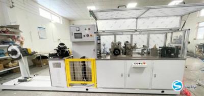 China 1.5-2mm Tube ±0.1mm Accuracy PLC Controlled Aluminum Radiator Fin Machine for sale