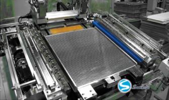 China Streamline Production With Semi-automatic Radiator Core Builder Machine At 220V/50Hz for sale