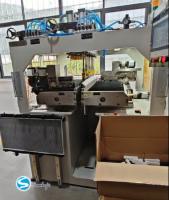 China Blue / White Radiator Clinching Machine  With Maximum Head Plate Size Of 120mm for sale