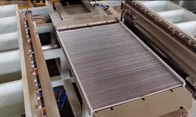 China 0.8Mpa Air Pressure Requirements and Adjustable Running Speed for Semi-automatic Radiator Core Builder Machine for sale