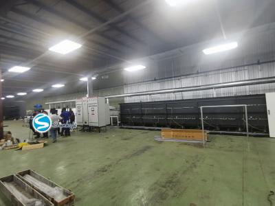 China PLC Control Aluminum Brazing Furnace with 103.45KW Rated Power of Drying Zone and Adjustable Mesh Belt Transmission Speed for sale